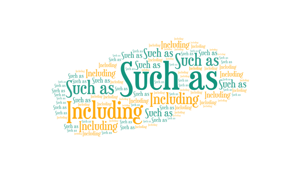 تفاوت such as با including | وبلاگ شبکه مترجمین ایران